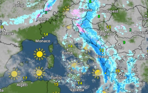 Meteo, maltempo dalla porta atlantica: piogge e temporali sull'Italia ma giovedì torna il sole ...