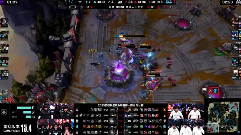 BLG复仇成功！BLG 3-1 TT，Knight打出中单GAP，ELK输出爆炸