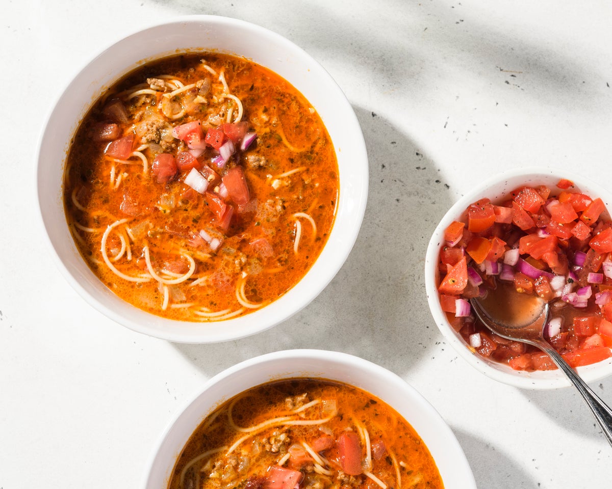 Harissa brings complex chili heat to this meaty Libyan soup during Ramadan