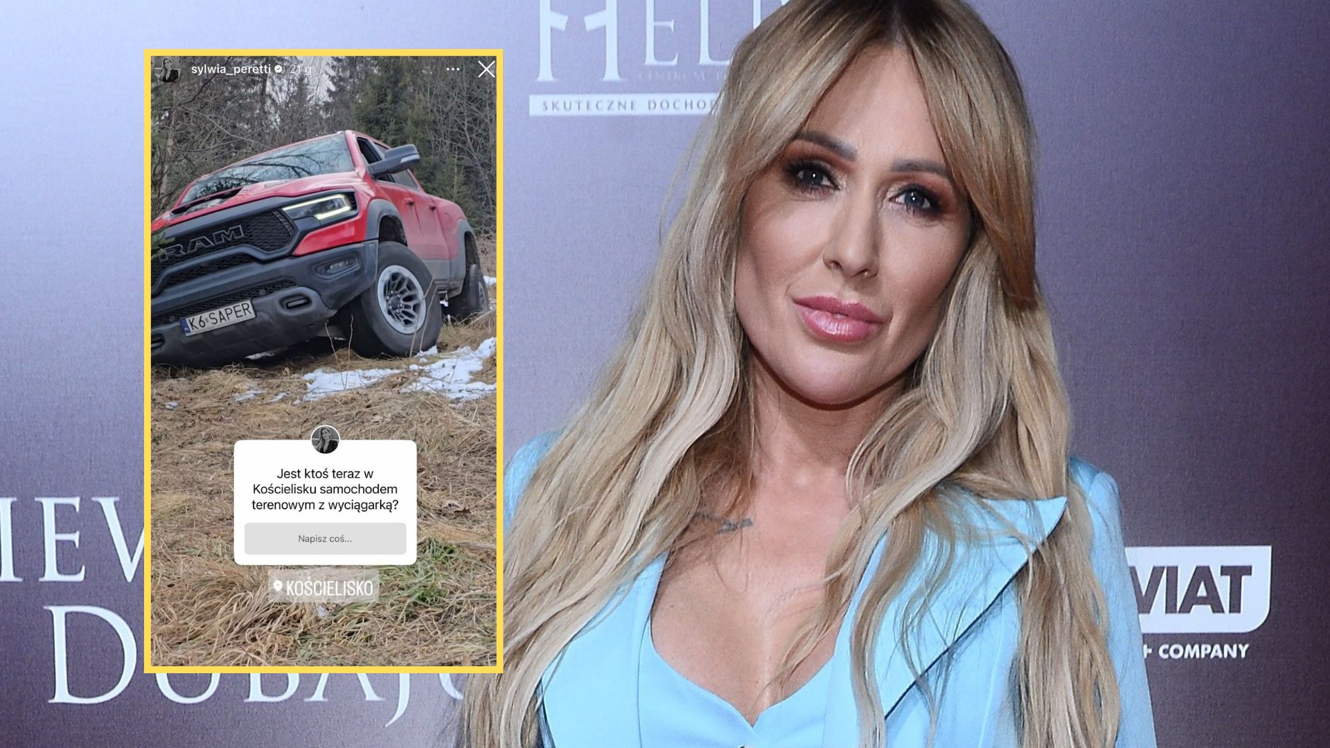 Sylwia Peretti utknęła samochodem w błocie. Długo czekała na pomoc