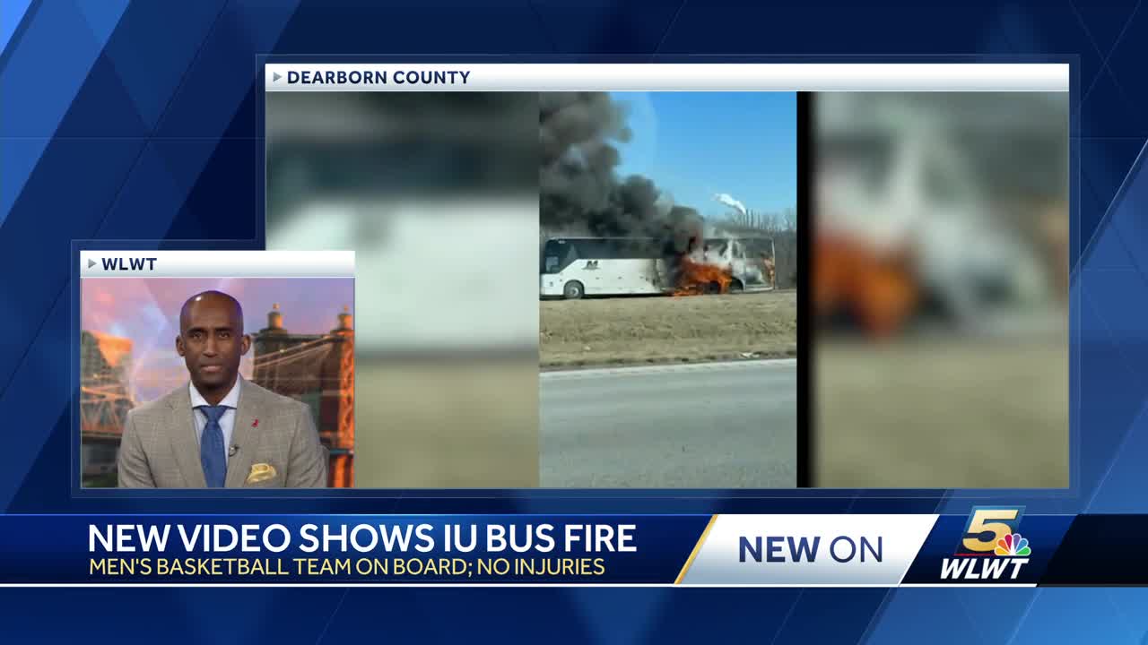 New video shows IU Indy basketball team bus on fire
