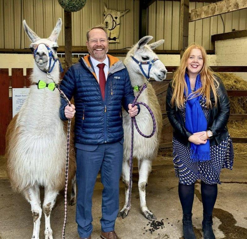 MP visits wellbeing farm to meet founder — and llamas