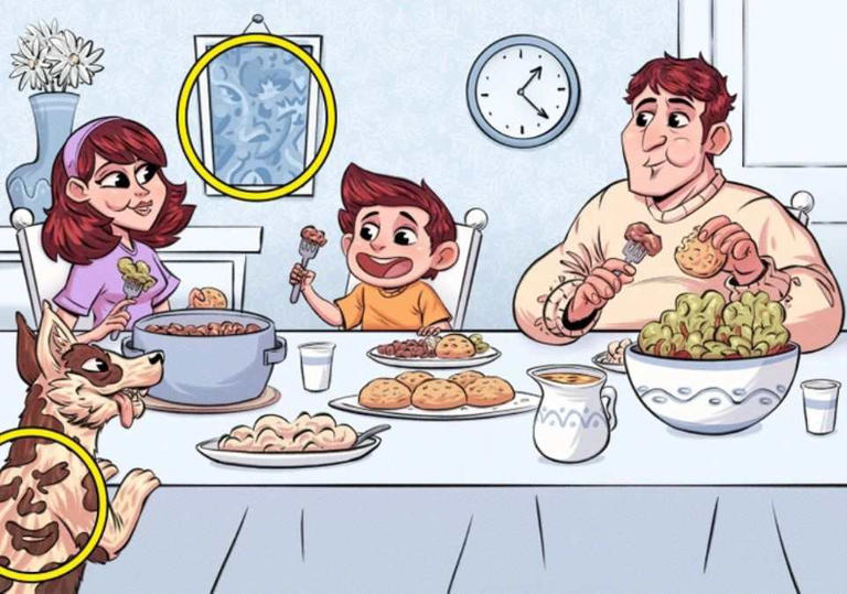 Picture Puzzle: Spot Two Hidden Faces In This Dinner Scene In 5 Seconds ...
