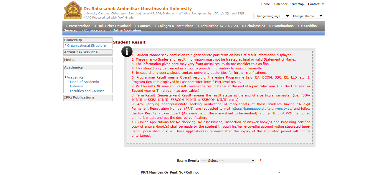 BAMU result 2025 released: Direct link to download scorecards for UG ...