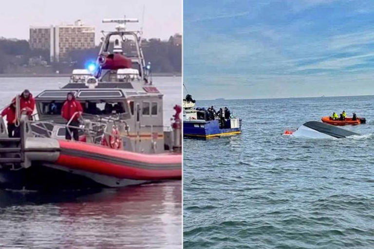 New York boat horror as four dead and one missing in freezing waters ...