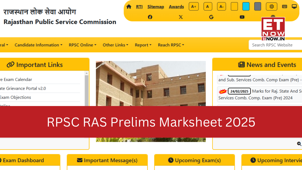 RPSC RAS Prelims Marksheet 2025 PDF released; Check and download at ...