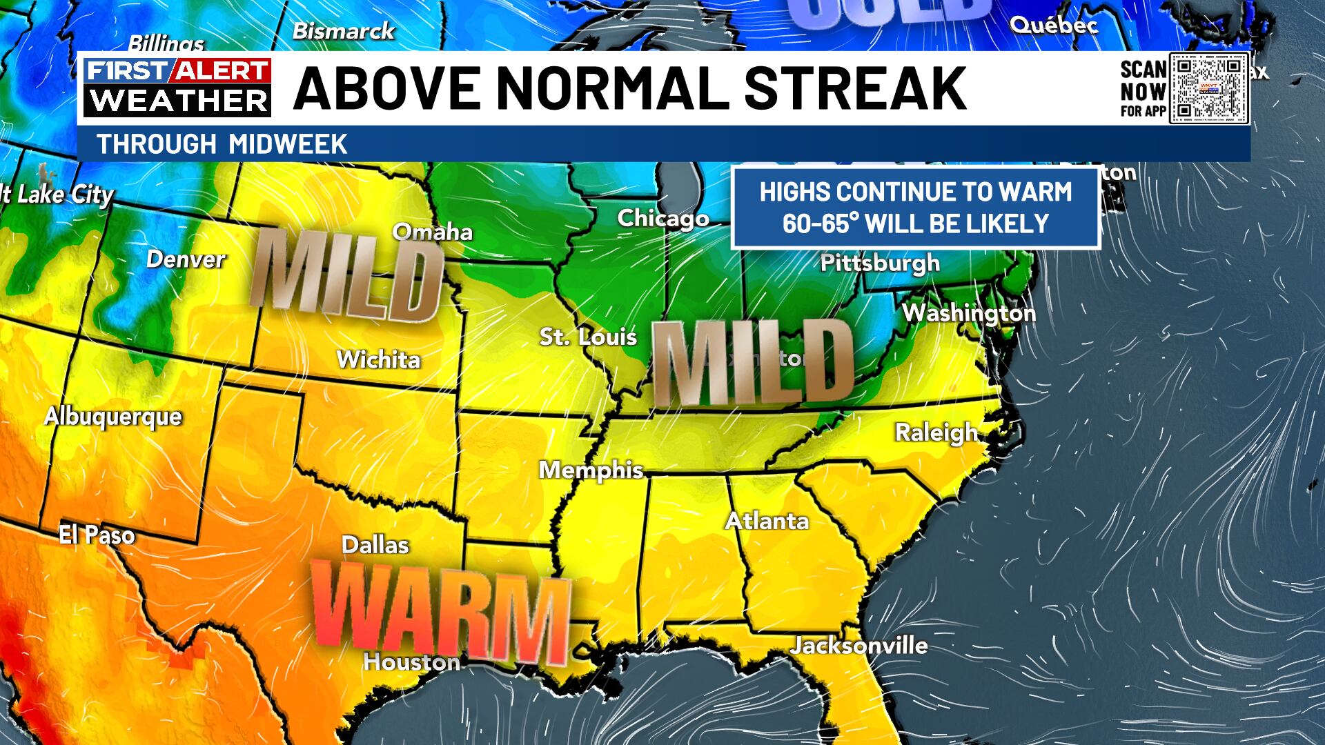 Jim Caldwell's Forecast | Milder temperatures are slowly winning the battle