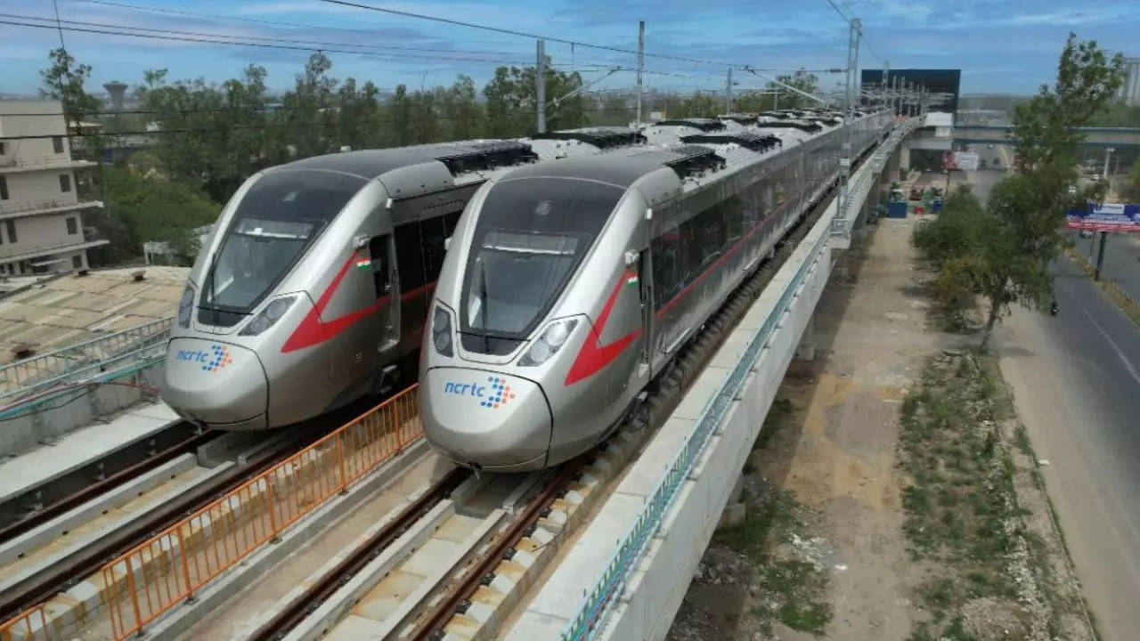 Delhi-Meerut RRTS track laying work almost complete: Officials give ...