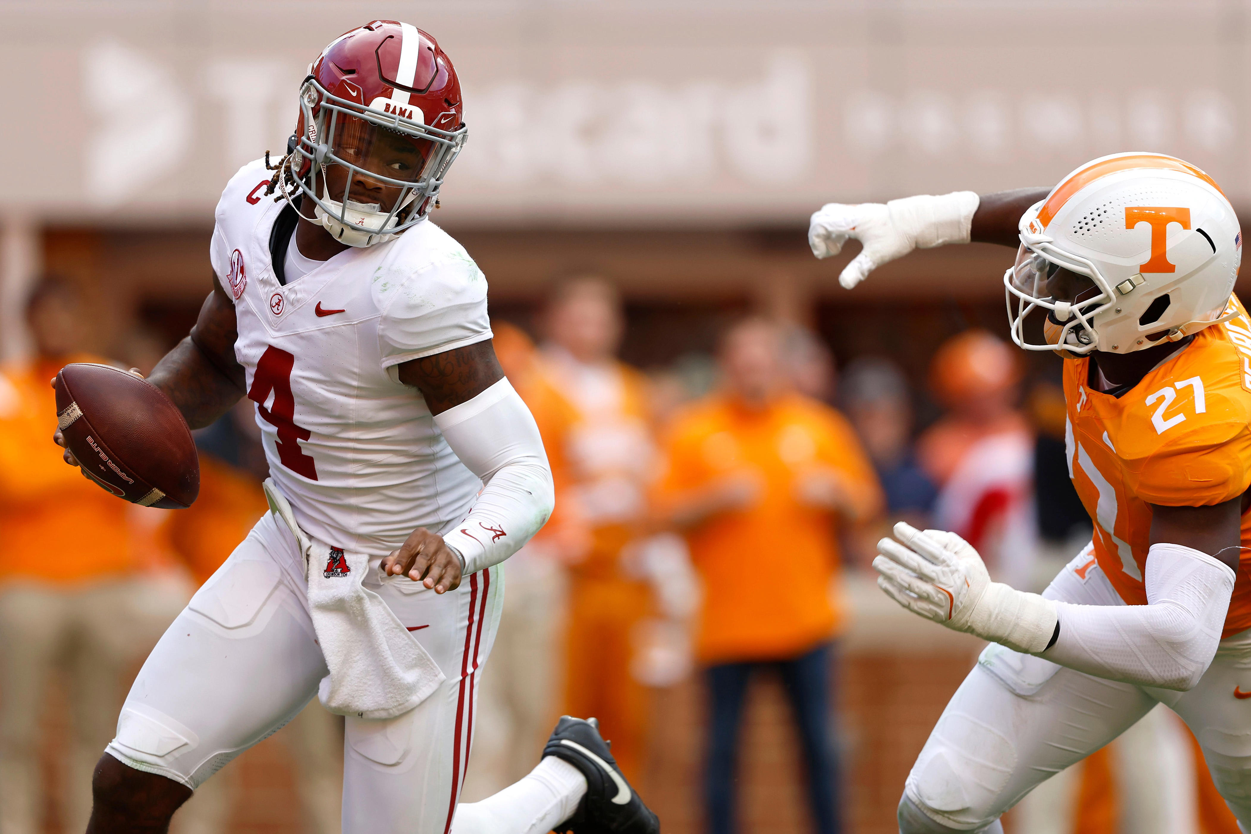 Ten NFL draft prospects who could star at combine: Jalen Milroe could ...