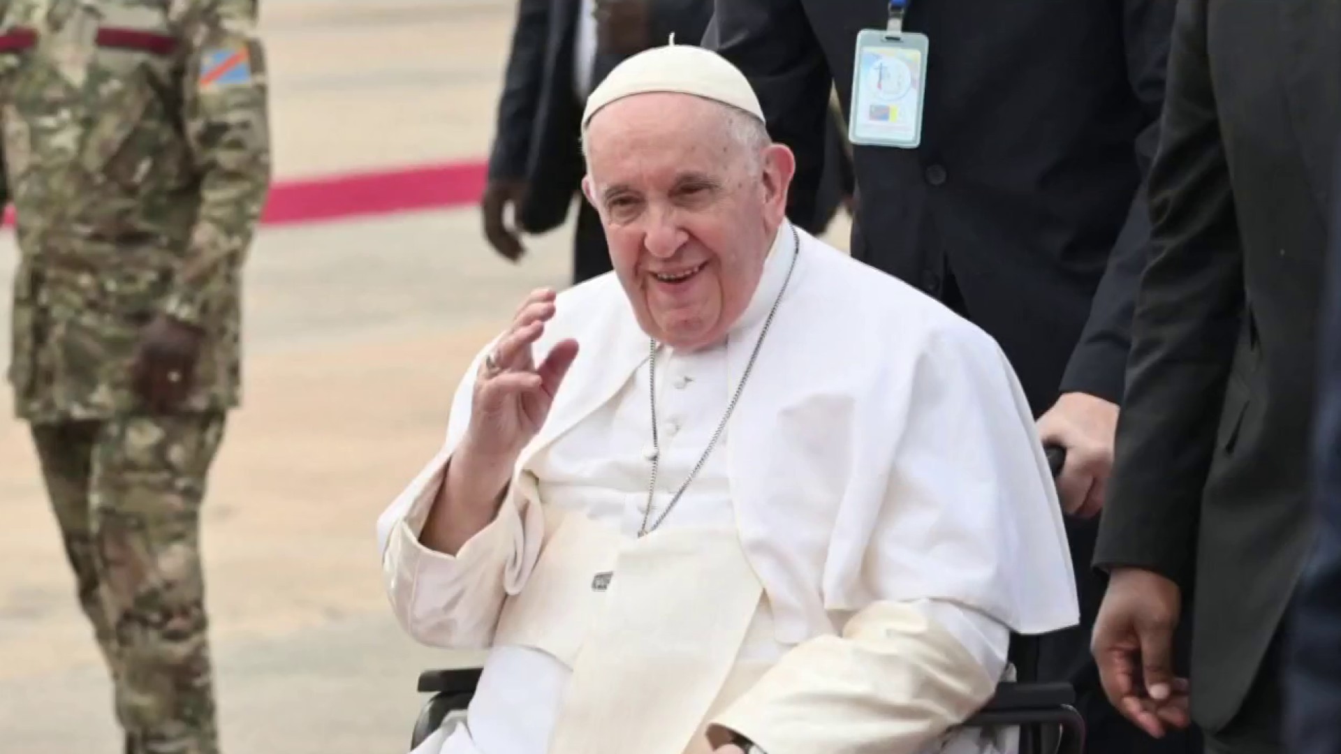 Pope Francis awake and eating amid health scare