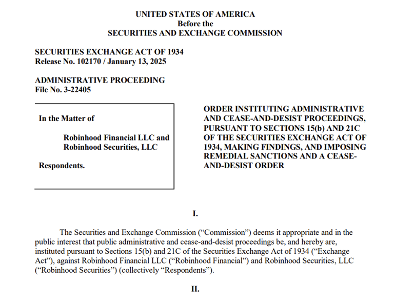 SEC Enforcement Division closes investigation into Robinhood Crypto SEC Enforcement Division closes investigation into Robinhood Crypto