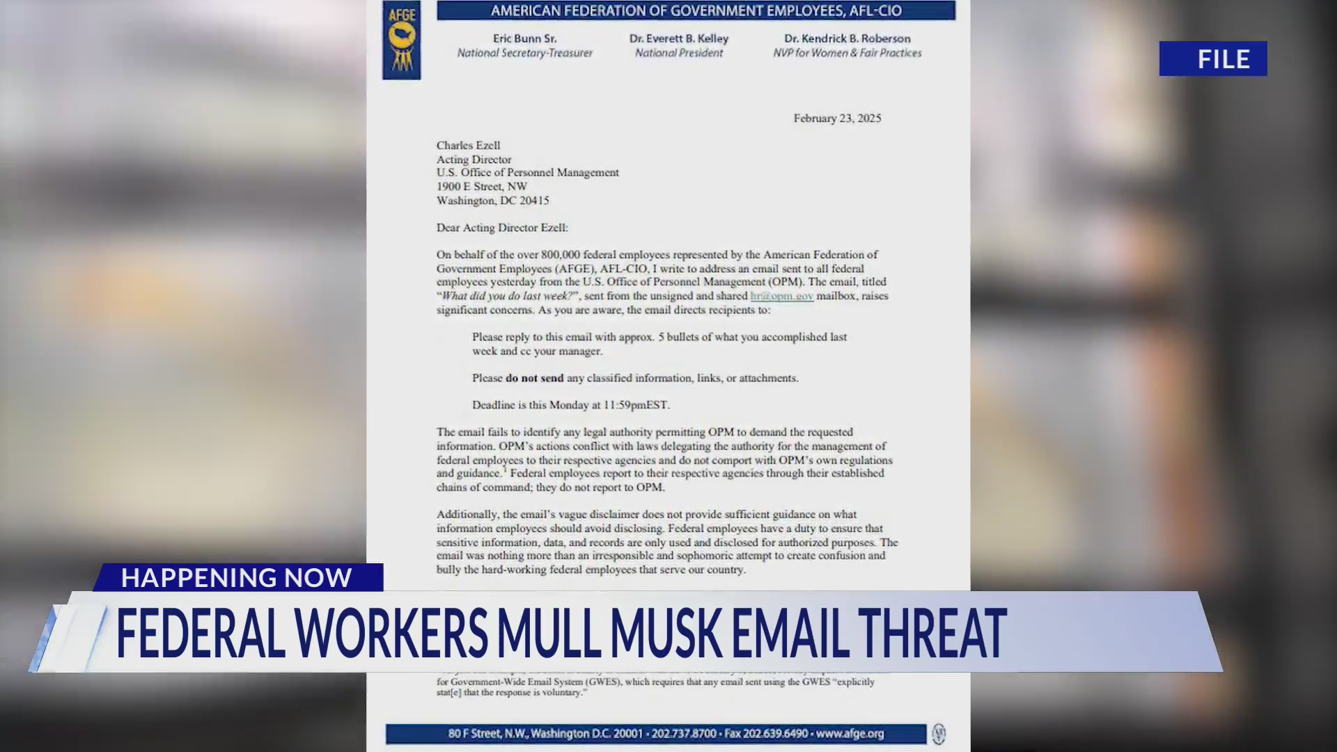 Confusion rises for federal workers as Elon Musk's deadline for list of ...