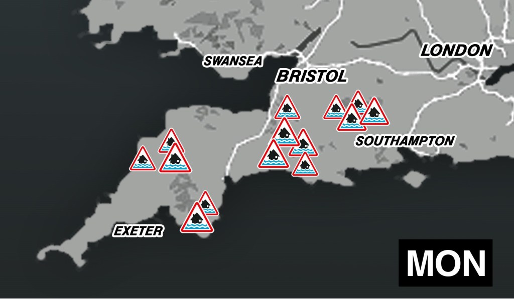 Parts of England on red alert after 4 inches of rain falls in a few hours