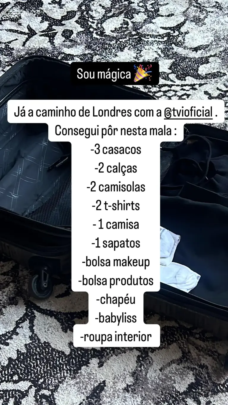 "Sou mágica": Cristina Ferreira vai a Londres... e leva isto na mala!