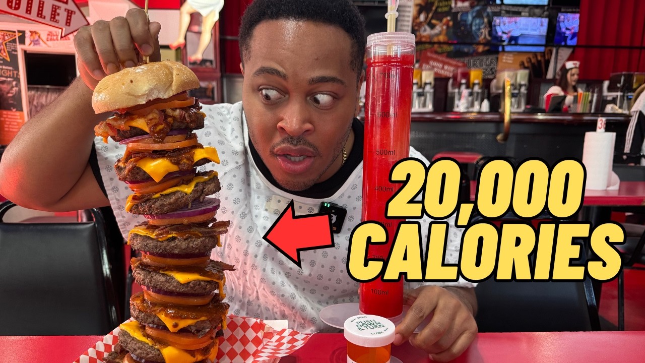 Trying the unhealthiest restaurant in America |20,000 Cal Octuple ...