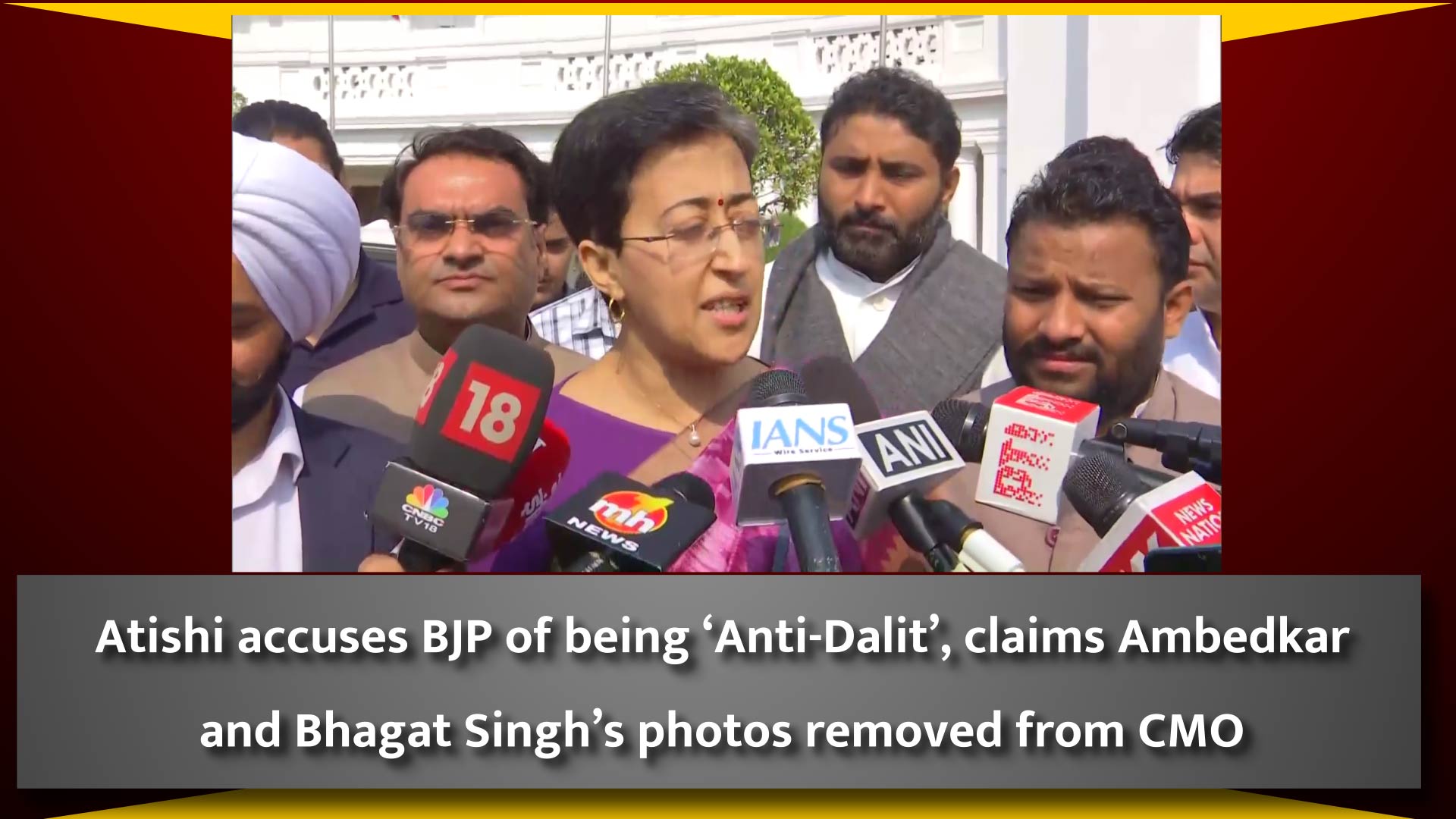 Atishi accuses BJP of being ‘Anti-Dalit’, claims Ambedkar and Bhagat Singh’s photos removed from CMO