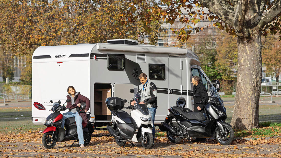 Motorroller für die Wohnmobil-Reise: 3 Yamaha-Roller für den Camping-Urlaub