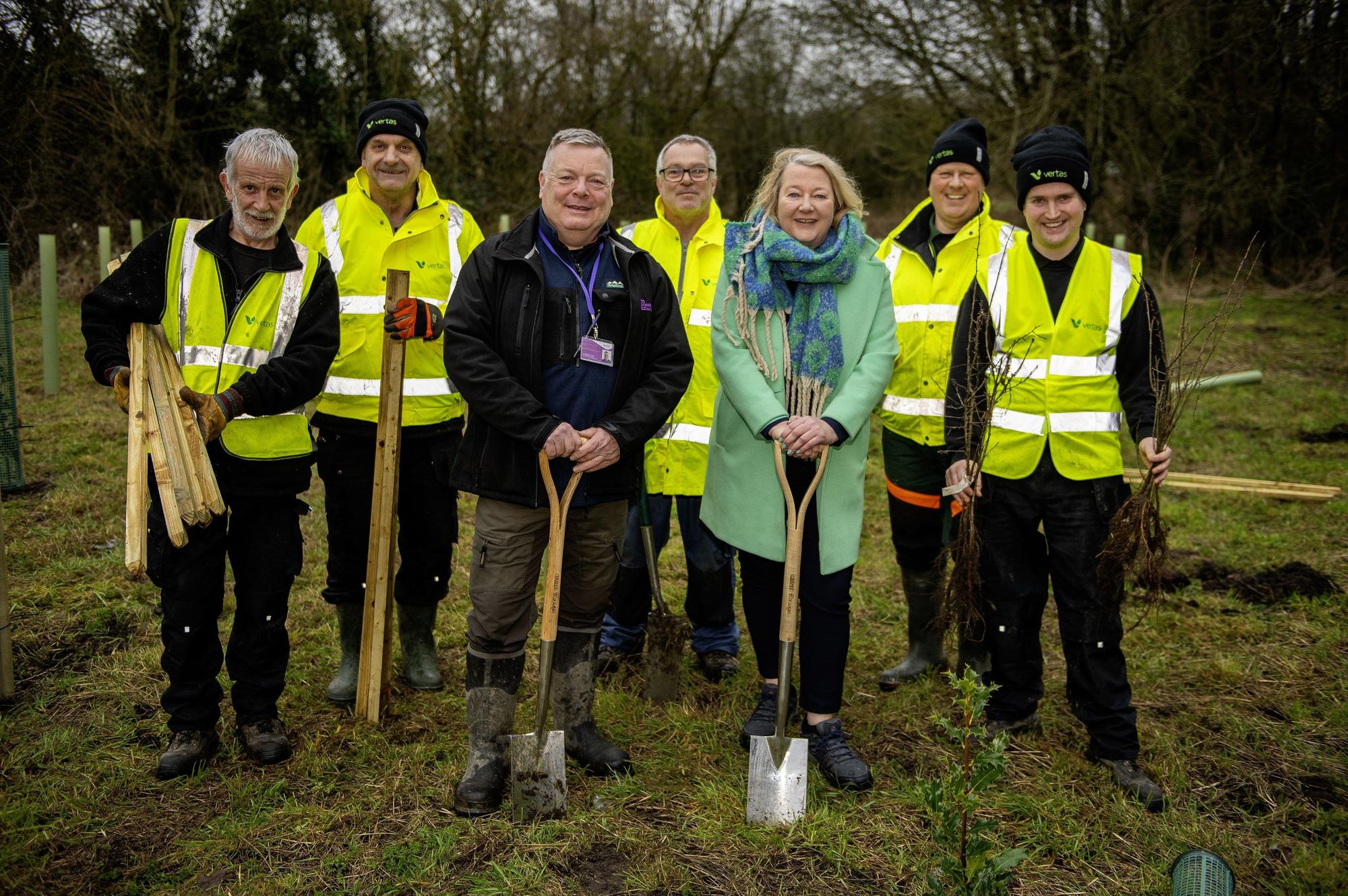 Tree planting underway to create Derbyshire’s heartwood community forest