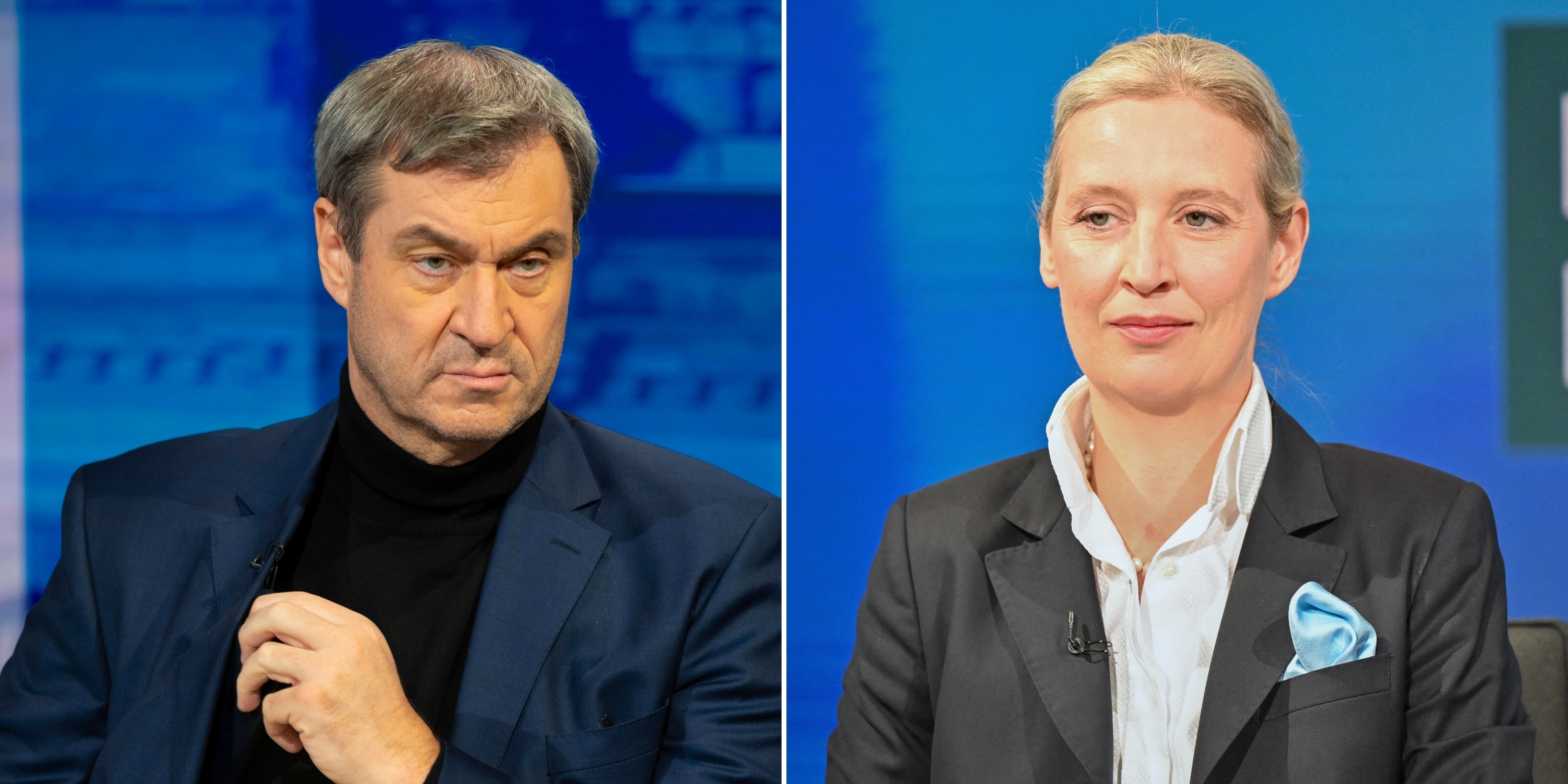 Kurioser TV-Moment - Markus Söder kontert Alice Weidel in ...