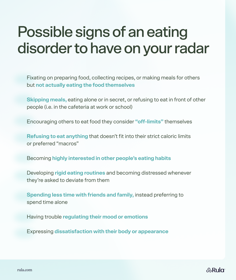 Recognizing the warning signs of an eating disorder