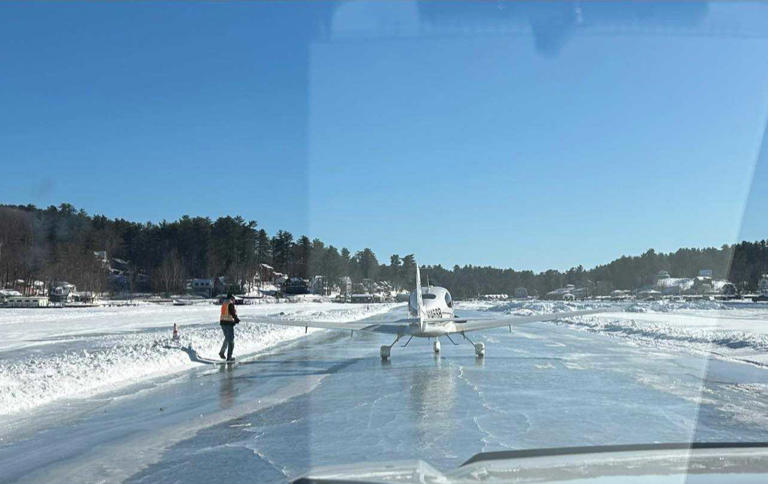 Record on the ice: The Alton Bay ice runway has never been busier