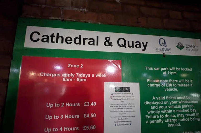 Trouble forces Exeter car park to slash opening hours