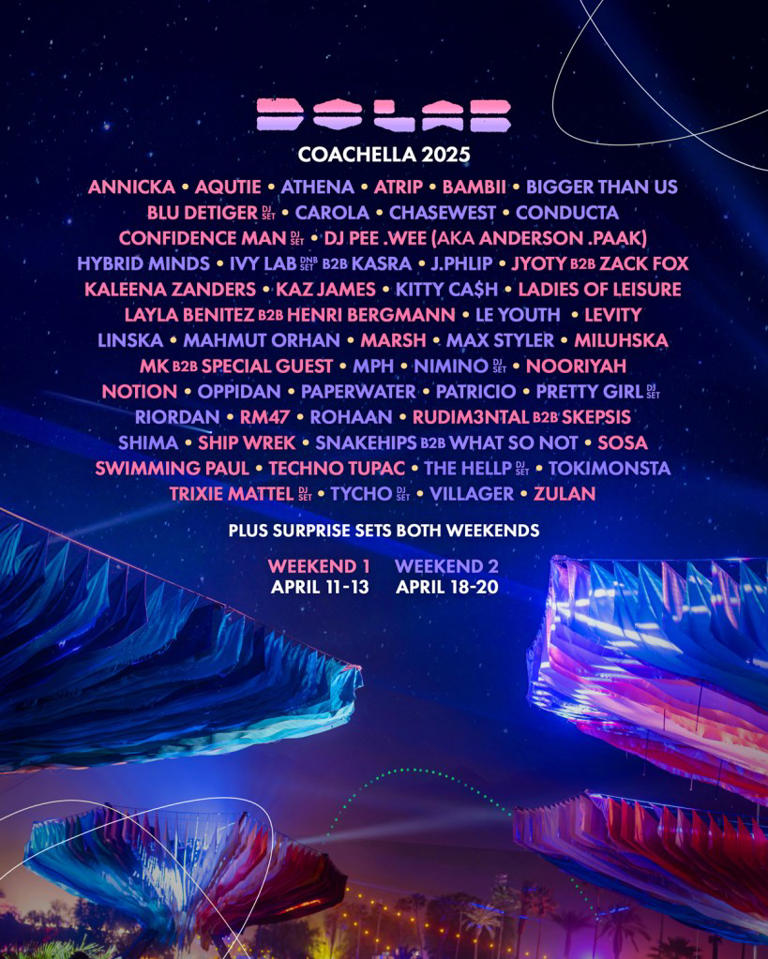 Coachella 2025 Offerings Expand With More Than 50 Artists Announced for ...