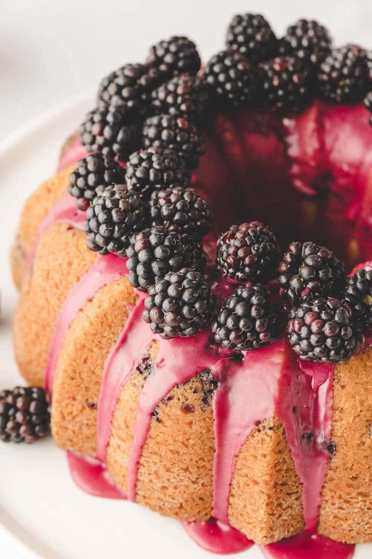Lemon Blackberry Pound Cake