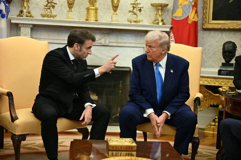 Macron interrupts Trump to correct false claim that Europe only loans ...