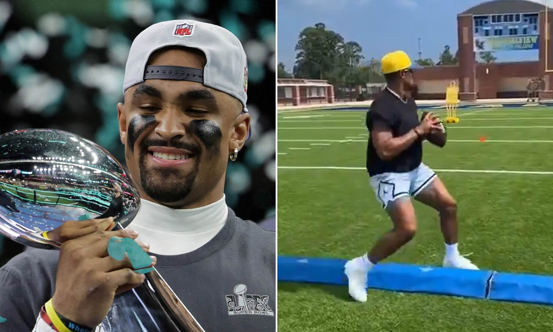 Fans stunned as Jalen Hurts returns to practice just two weeks after ...