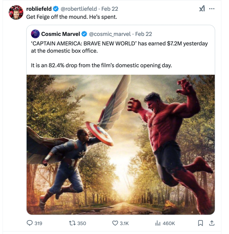 ‘Deadpool' Creator Says Kevin Feige Should ‘Get Off the Mound. He's Spent' as ‘Captain America ...