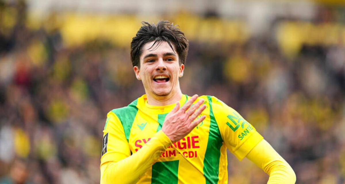 Nantes : le premier but en professionnel de Louis Leroux contre Lens