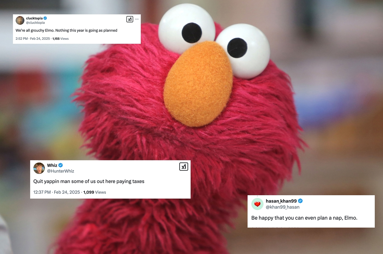 Elmo Is Going Viral For Being Miserable Again