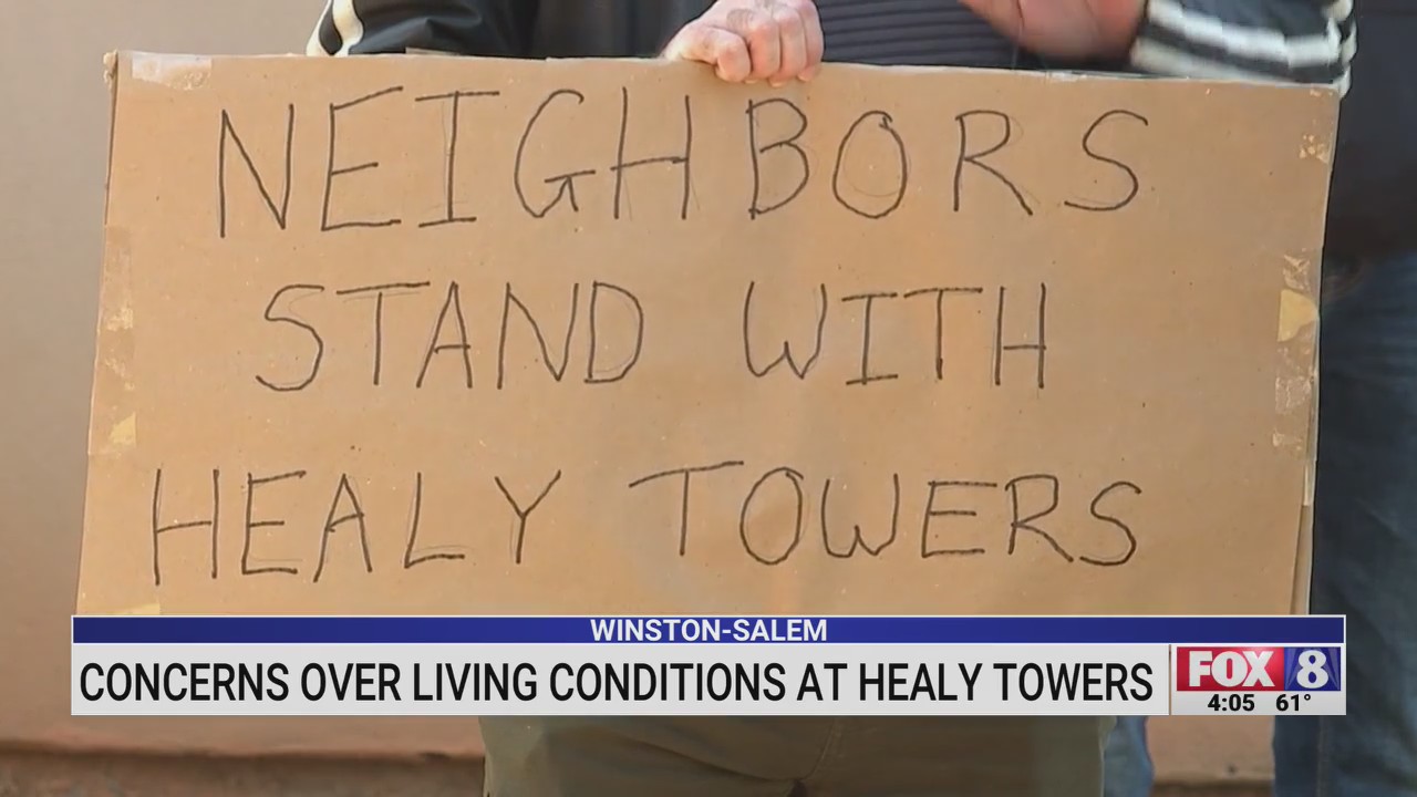 Winston-Salem residents concerned about living conditions at Healy Towers
