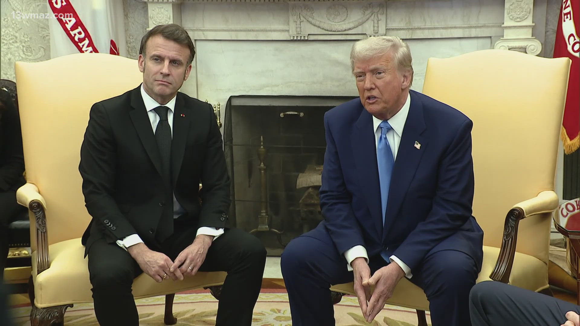 Emmanuel Macron and Donald Trump meet in DC, discuss Ukraine and more