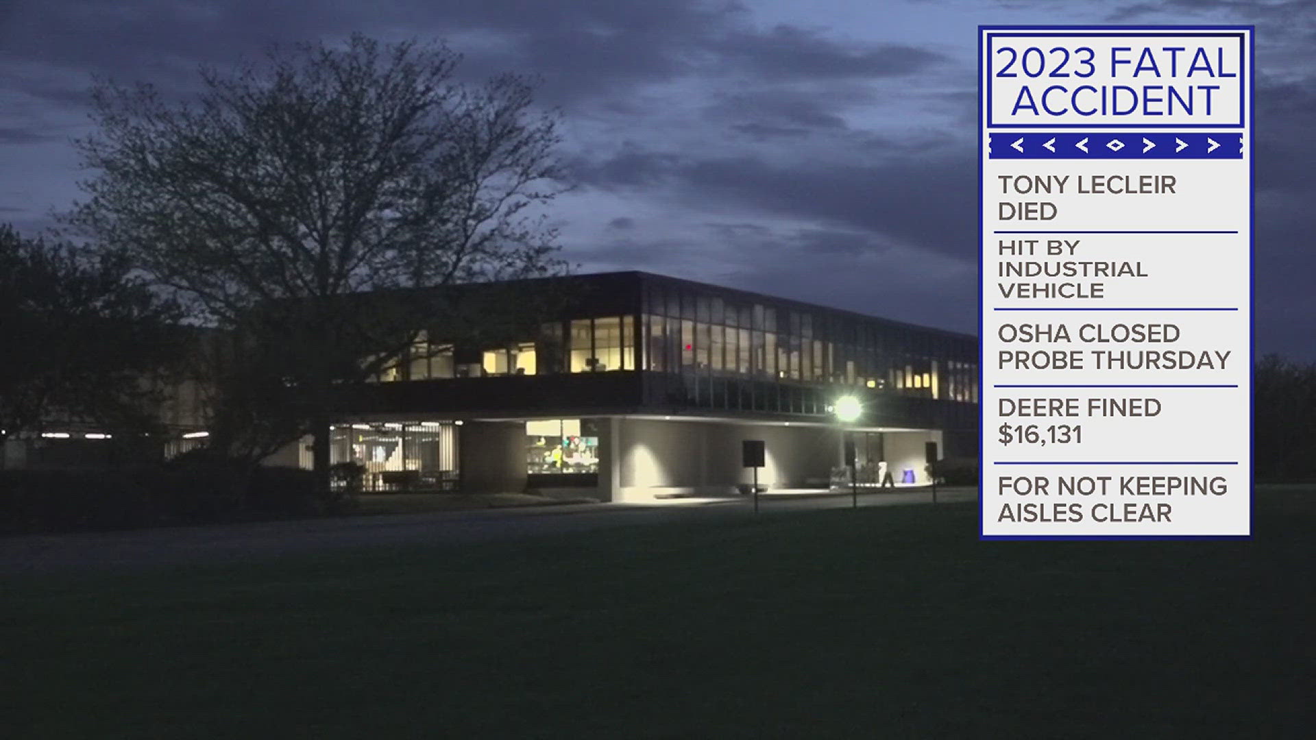 OSHA closes investigation into 2023 workplace fatality at John Deere's ...