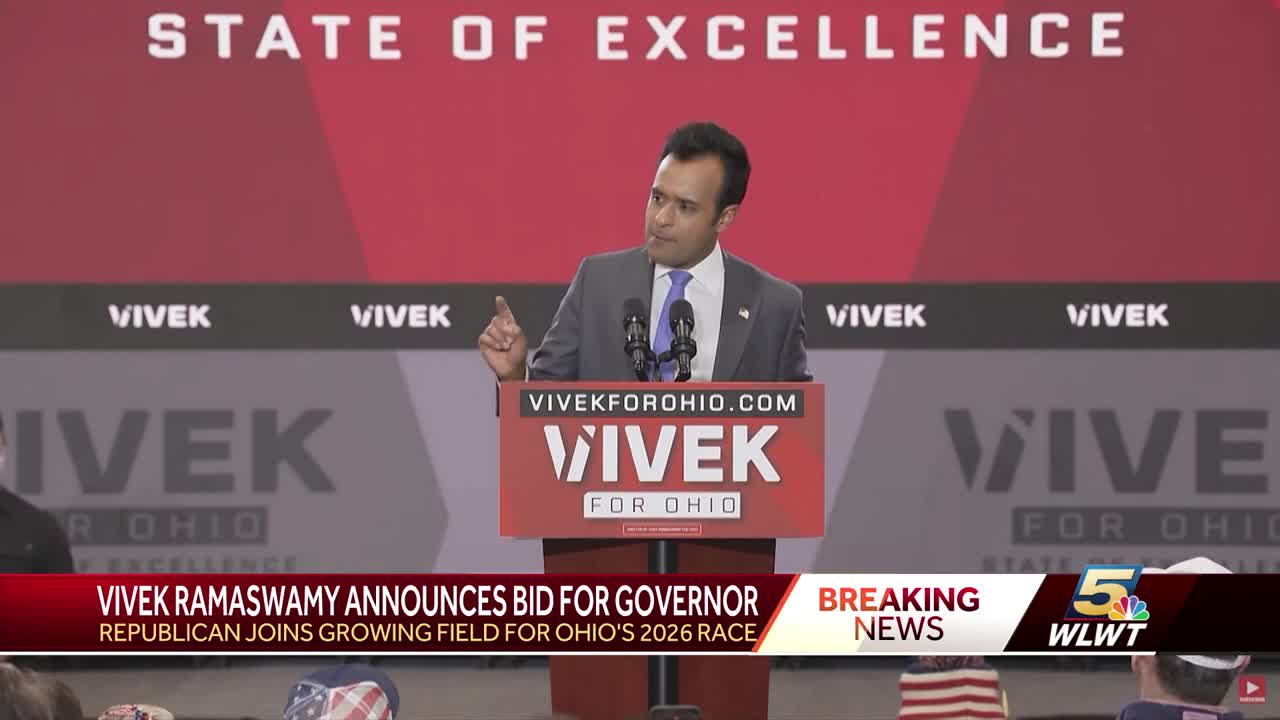 Vivek Ramaswamy officially announces bid for Ohio governor