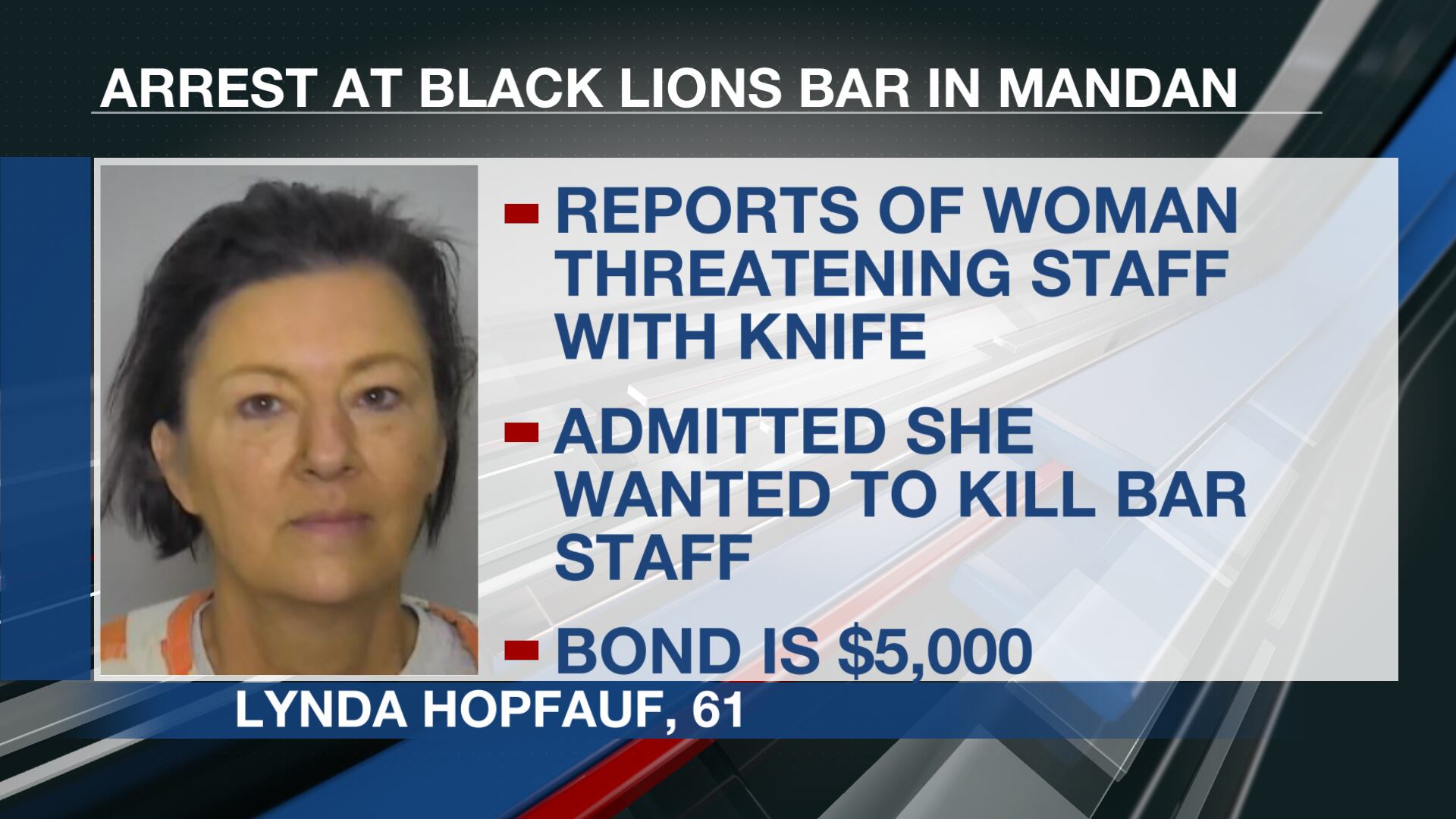 Mandan woman facing terrorizing charge for threatening Black Lion Bar ...
