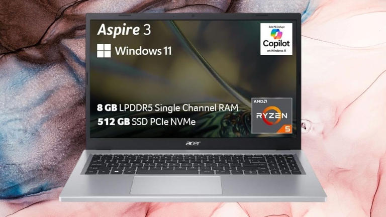 Laptop Acer Aspire FHD con Ryzen 5 y 512GB, genial para gamers y trabajo, 43% MÁS BARATA