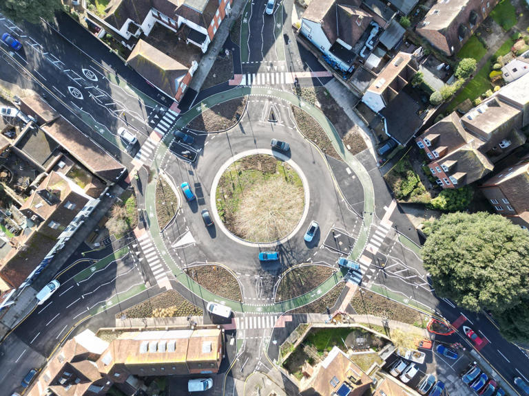 Work on Chichester's controversial new Dutch-style roundabout draws to ...