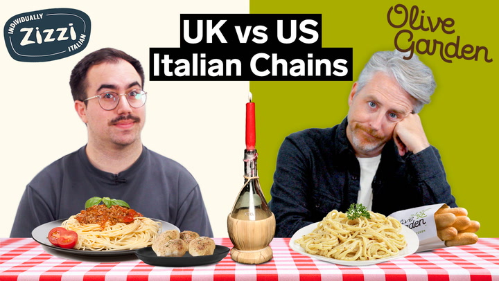 We compared Italian food chains in the US and UK