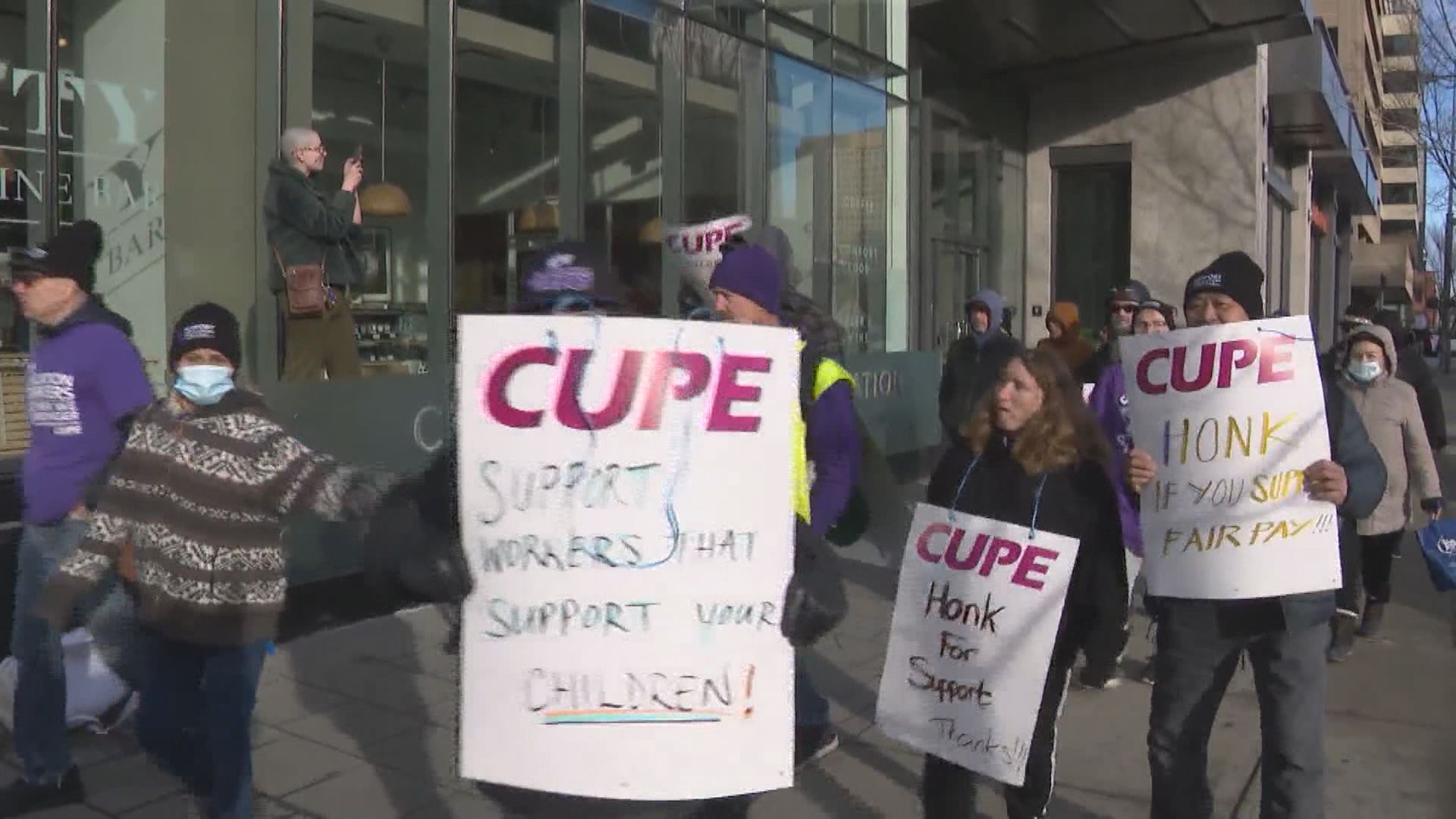 Calgary education support workers on strike