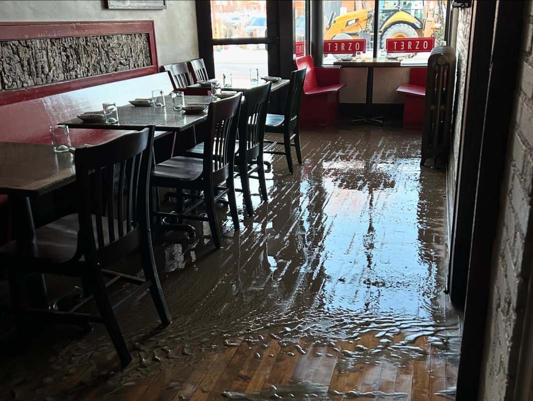 Minneapolis restaurant reveals flood wreckage left by burst water main