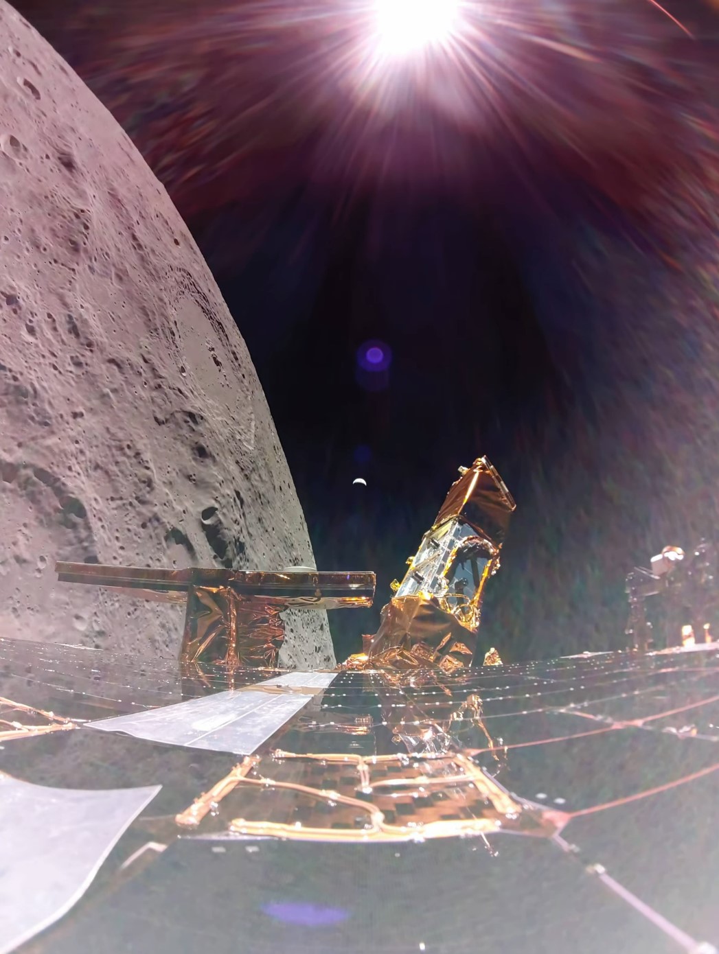 See the Earth rising and setting behind the moon in new Blue Ghost footage