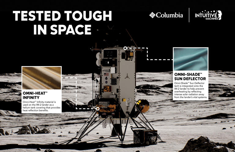 Limited edition Athena moon lander merch on sale at Columbia Sportswear ...