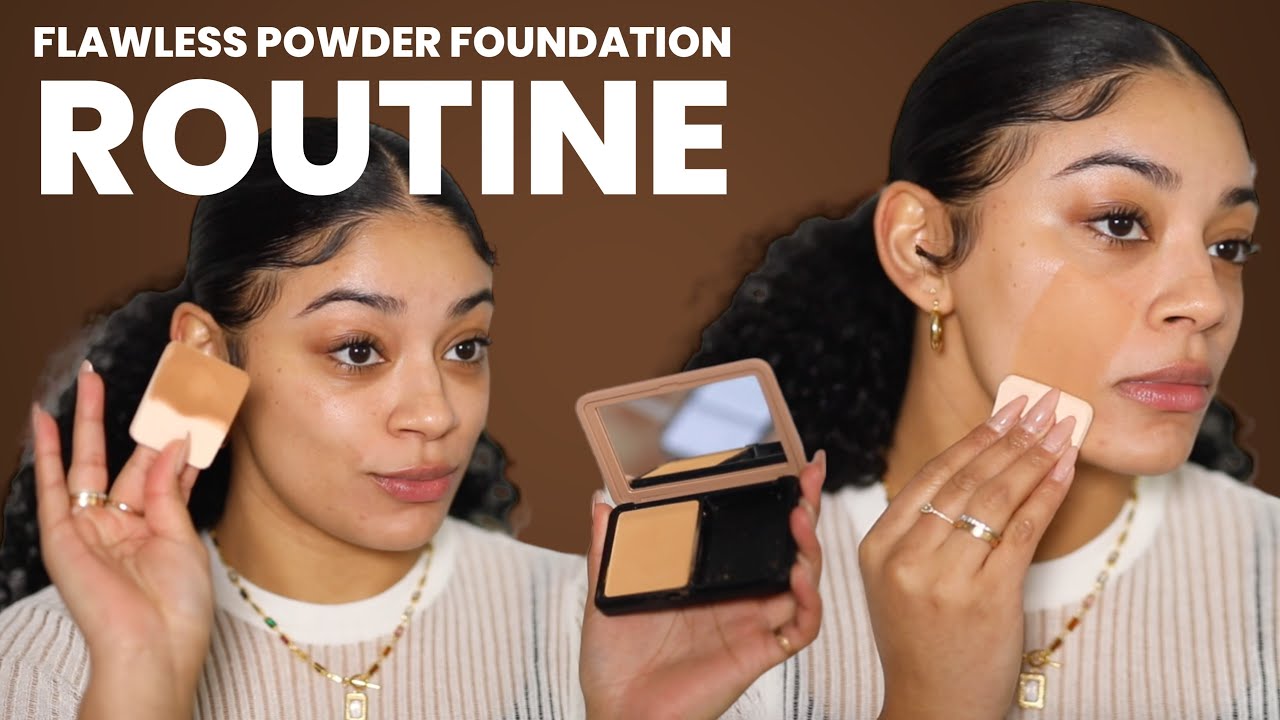 My FLAWLESS Powder Foundation Routine (dry skin friendly) jasmeannnn