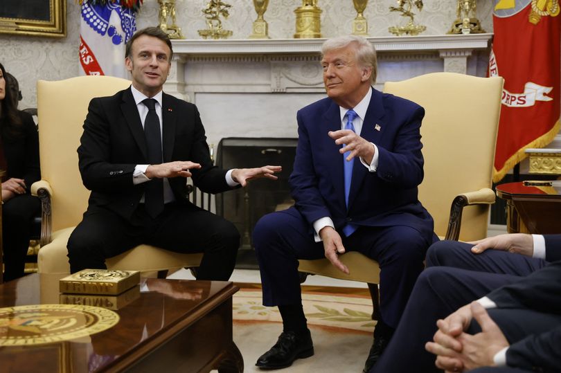 Macron interrupts Trump to correct false claim that Europe only loans ...