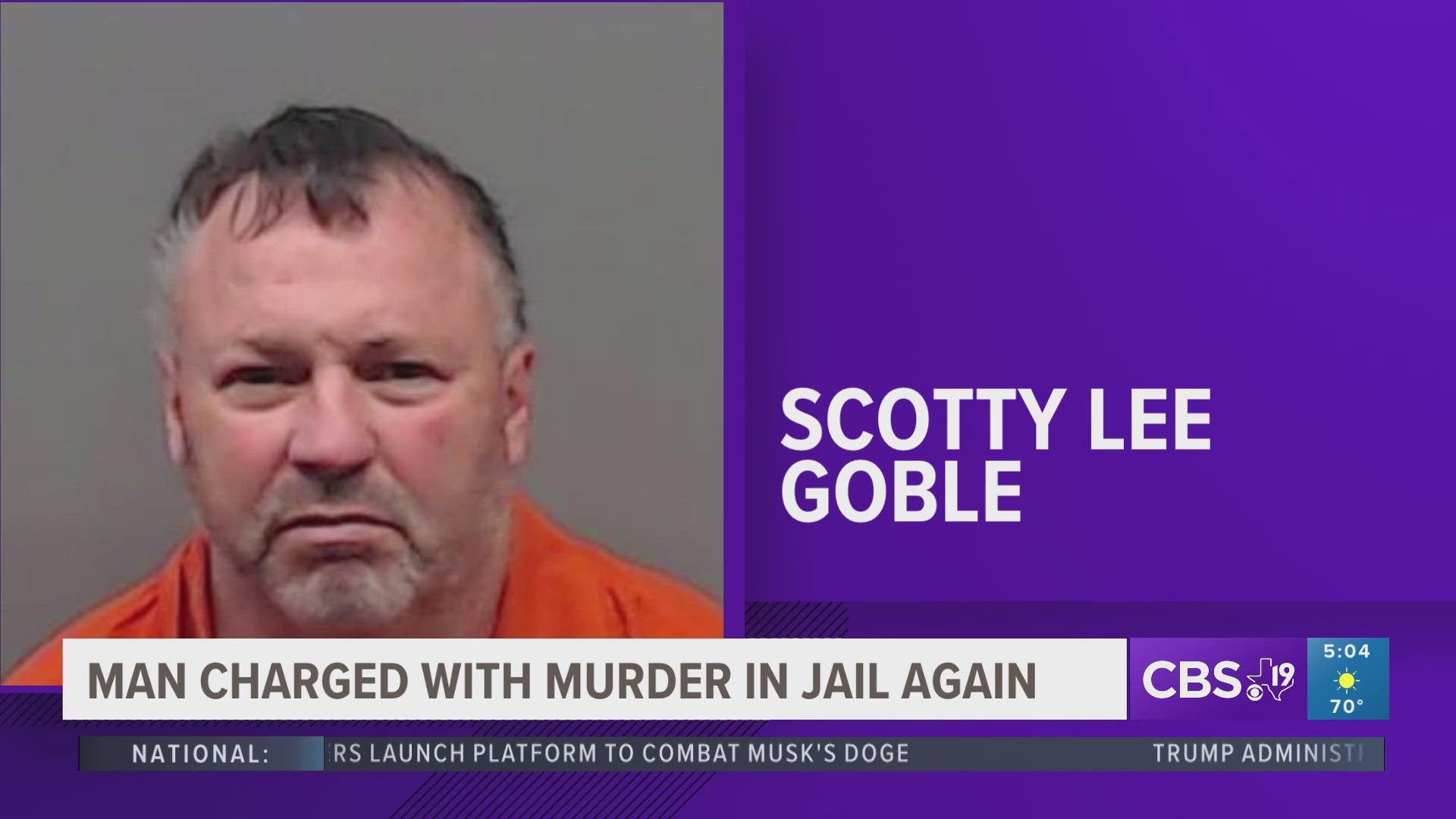 Scotty Lee Goble back behind bars