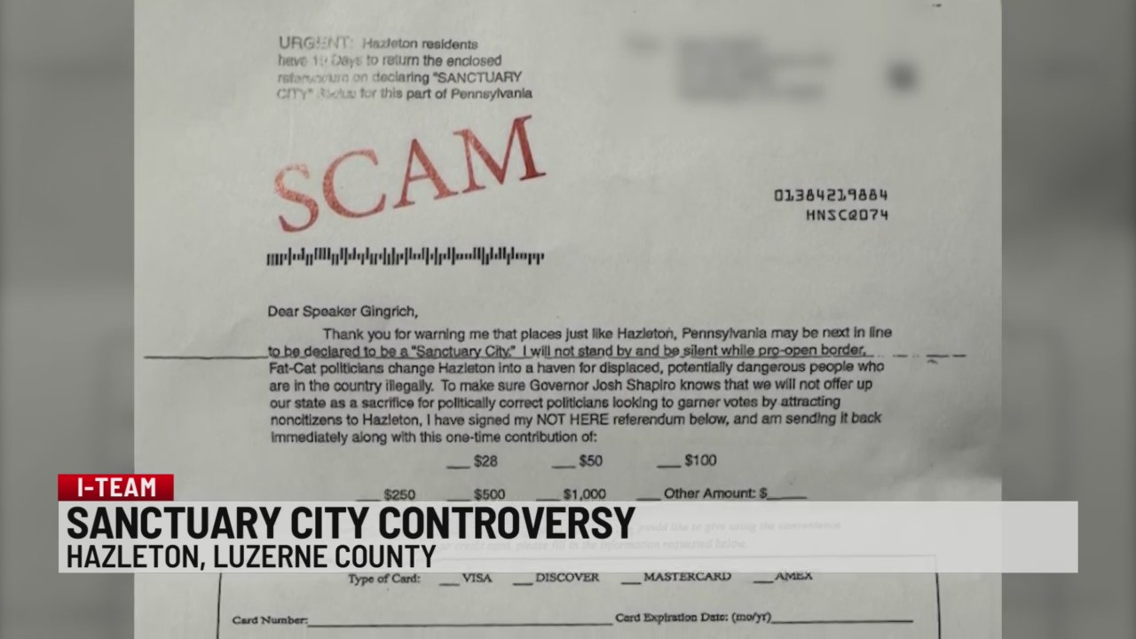 Hazleton City officials warn about Sanctuary City letter