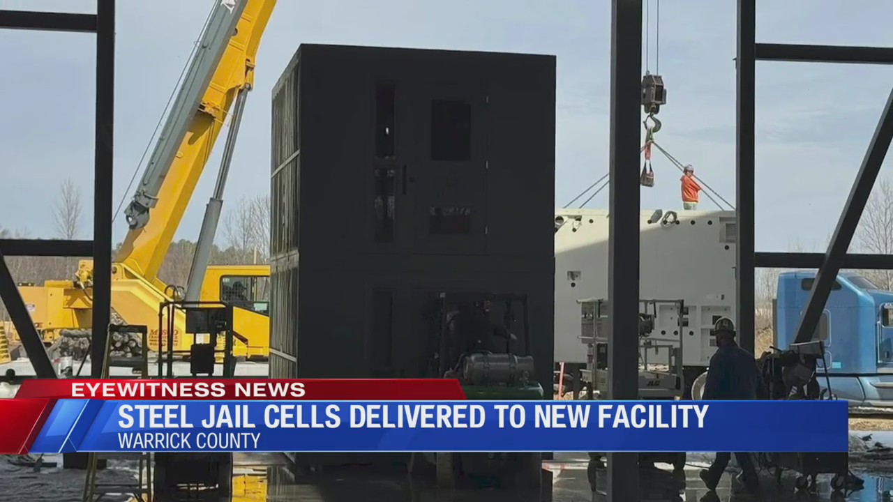 Steel jail cells delivered to new facility